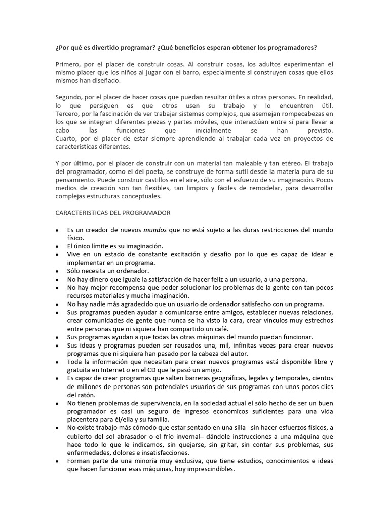 Taller - Por Que Es Divertido Programar | PDF Taller - Por Que Es Divertido Programar | PDF