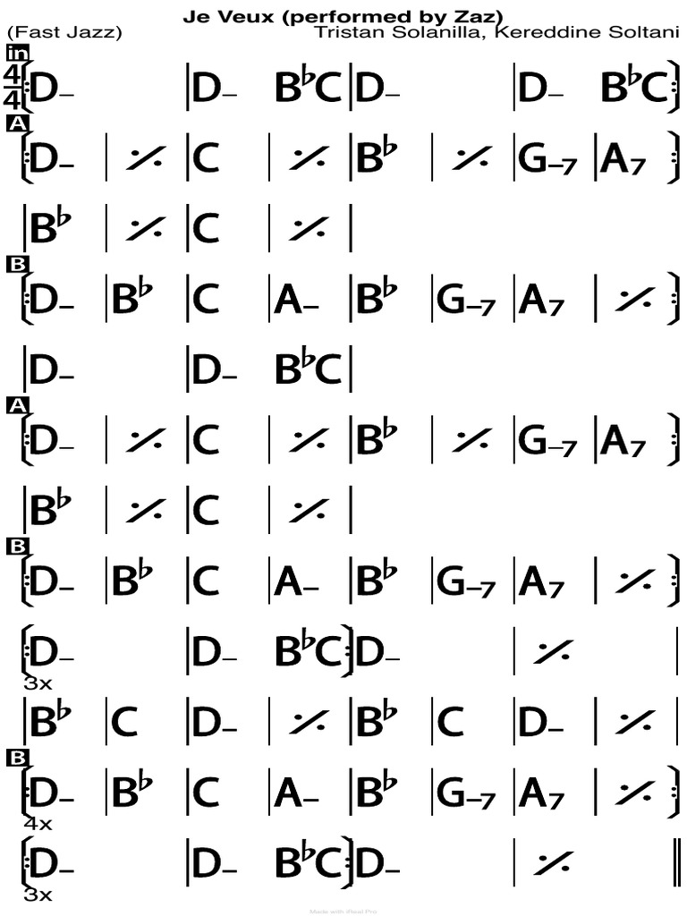 Je Veux (Performed by Zaz) | PDF