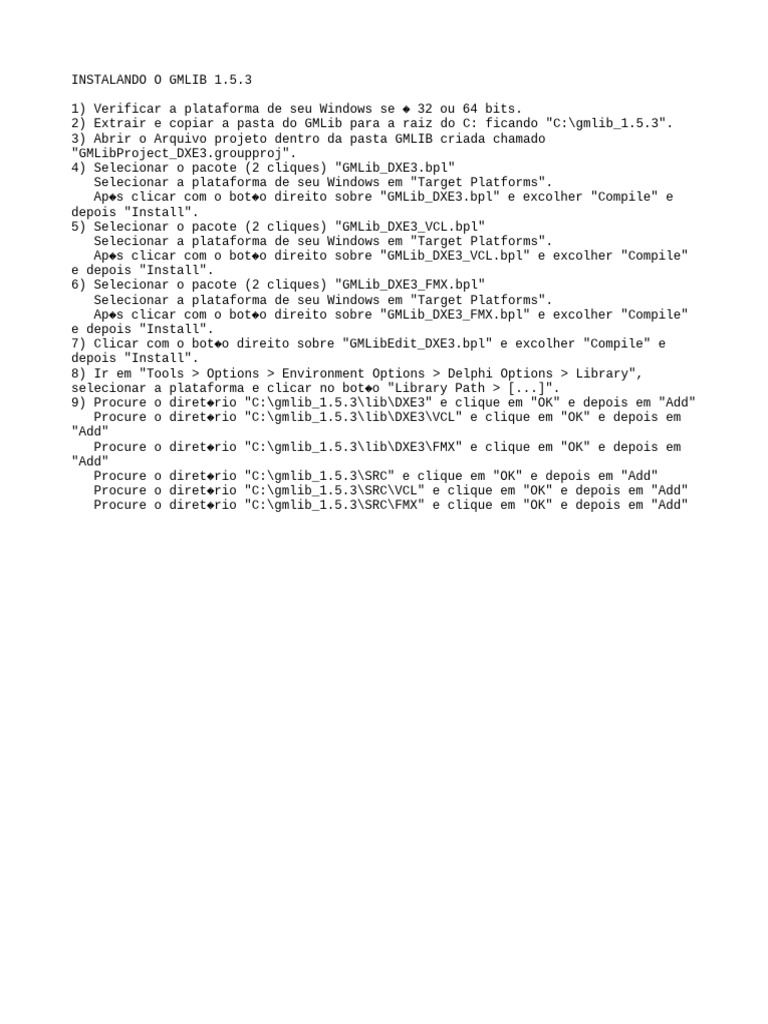 Passos GMLib | PDF | Computadores | Jogos e Atividades