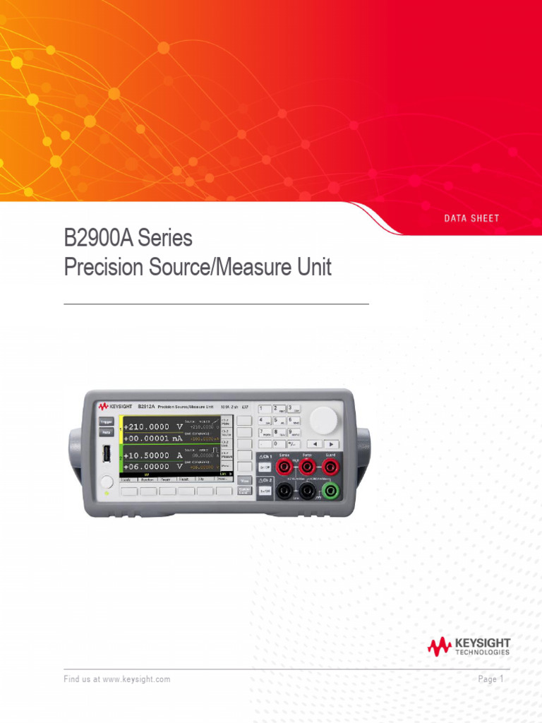 B2900A Series Precision Source - Measure Unit | PDF