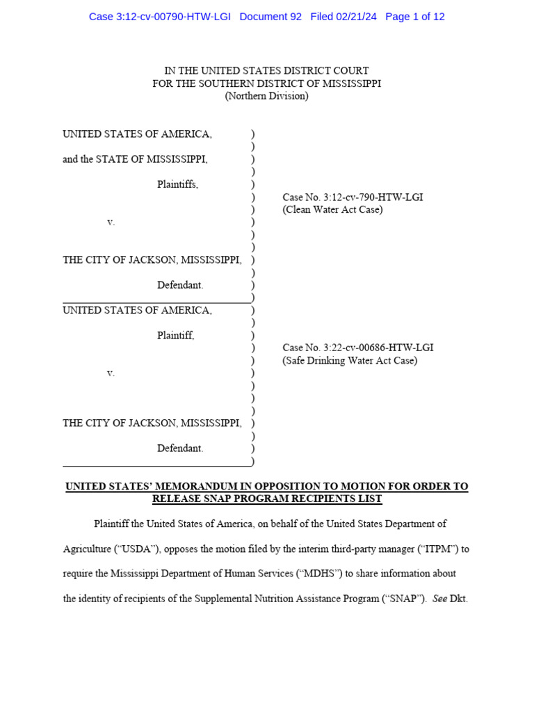 Motion in Opposition | PDF | Discovery (Law) | Supplemental Nutrition ...