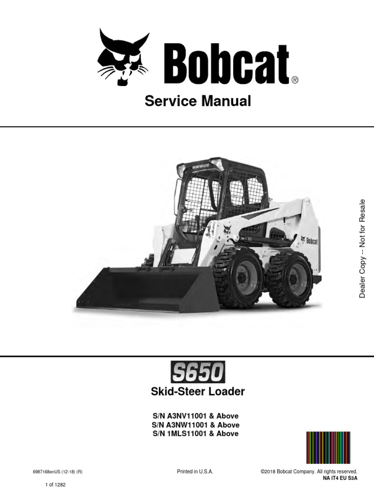 Manual Bobcat S650 Full | PDF | Loader (Equipment) | Elevator