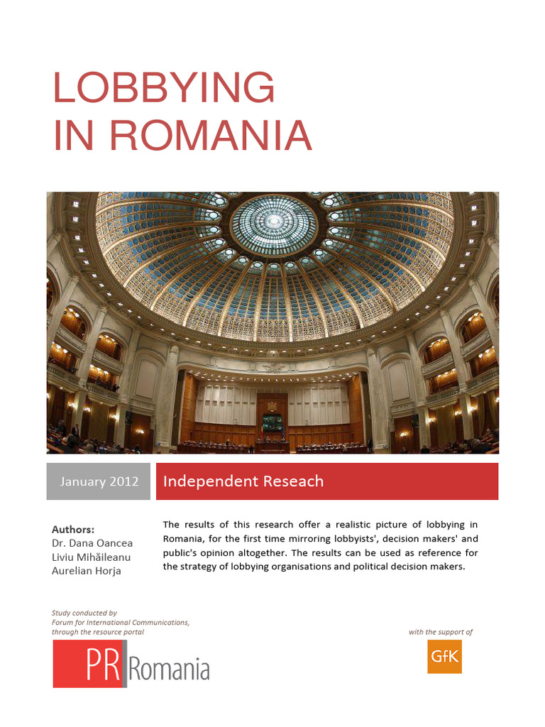 Lobbying in Romania | PDF | Non Governmental Organization | Romania