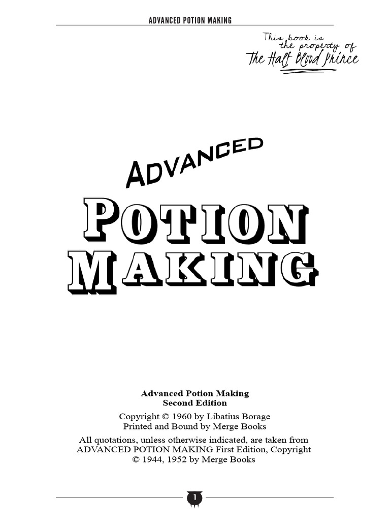 Advanced Potion Making Preview | PDF | Alchemy | Physical Sciences
