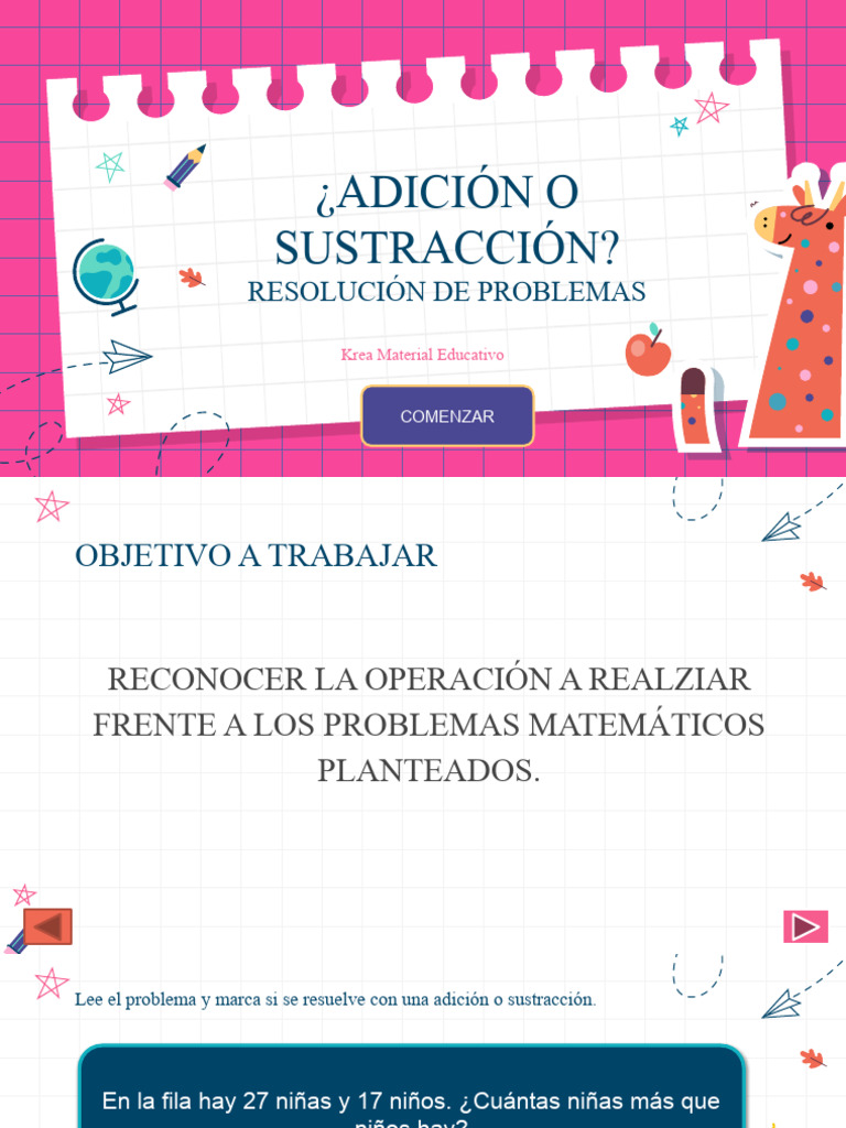 Resolución de Problemas Adición o Sustracción | Descargar gratis PDF ...
