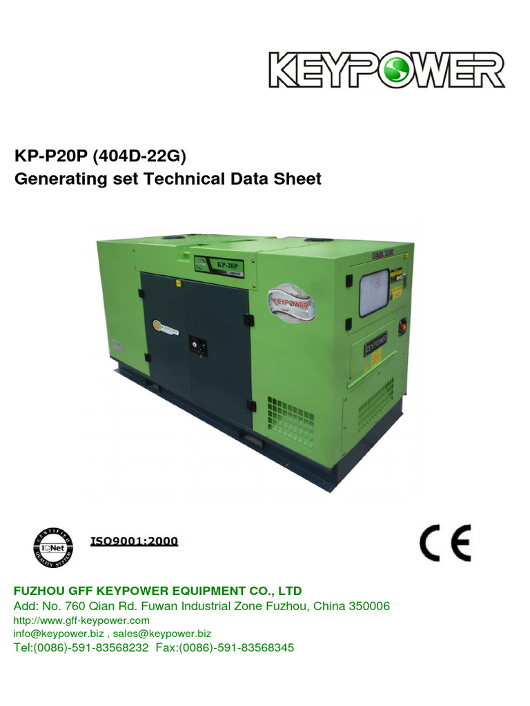 KP-P20P Data Tecnica | PDF | Engines | Mechanical Engineering