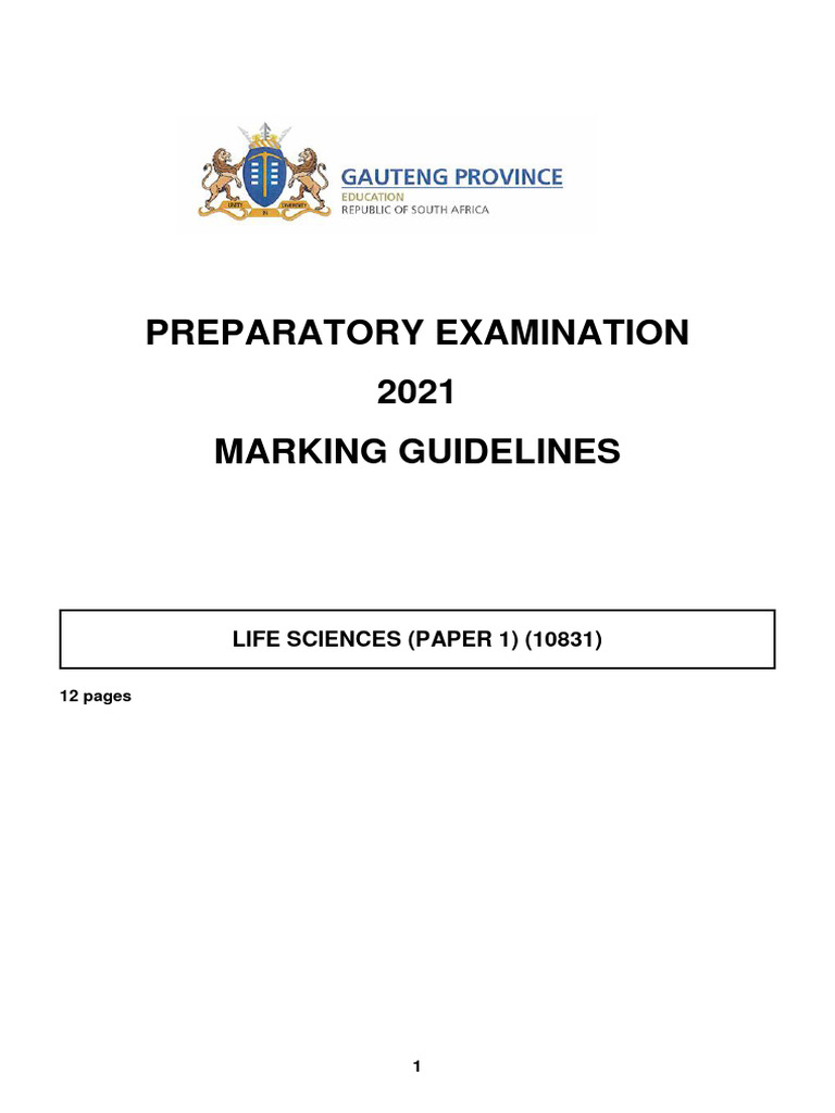 Life Sciences P1 Eng Memo | PDF | Nerve | Neuron