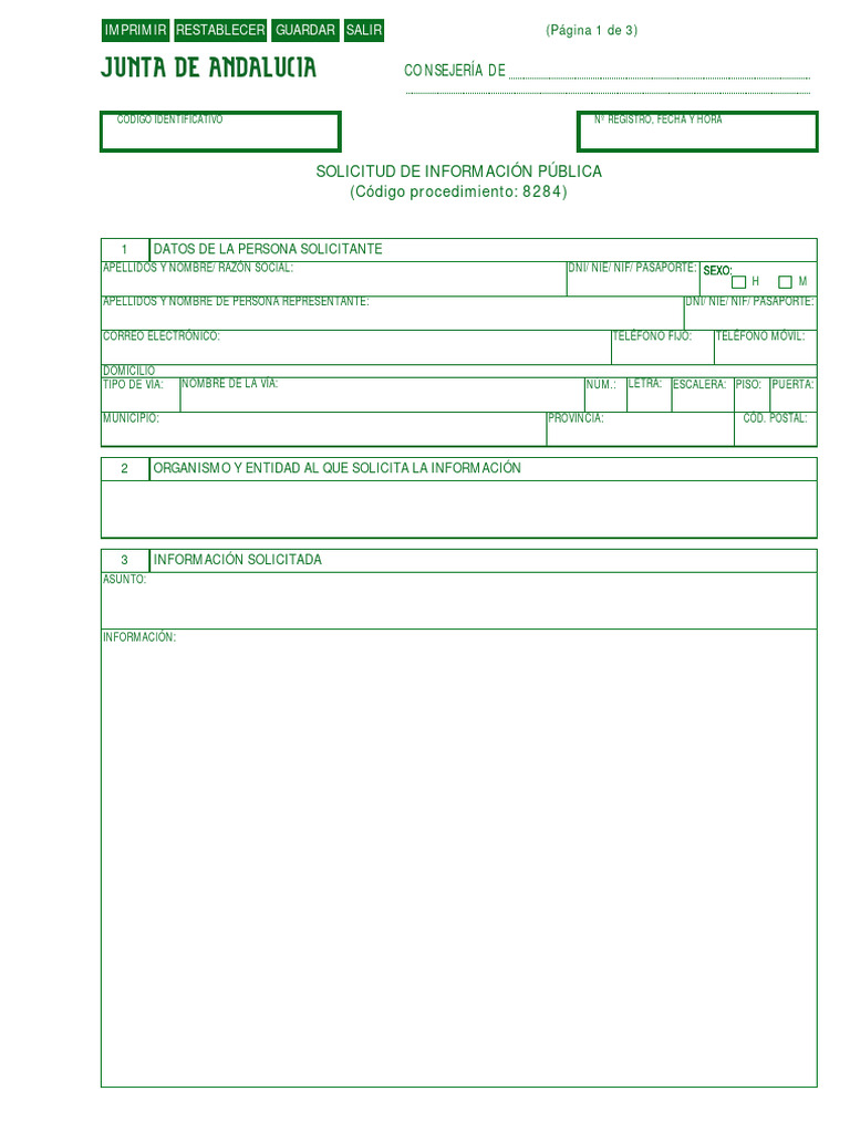 Formulario Derecho de Acceso | PDF | Gobierno Formulario Derecho de Acceso | PDF | Gobierno