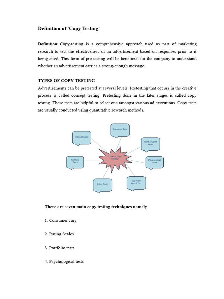 Copy Testing | PDF