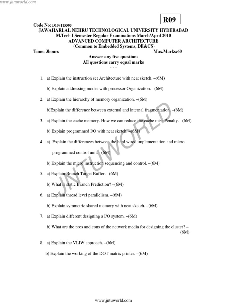 09 Advanced Computer Architecture Pdf Parallel Computing Operating System Technology