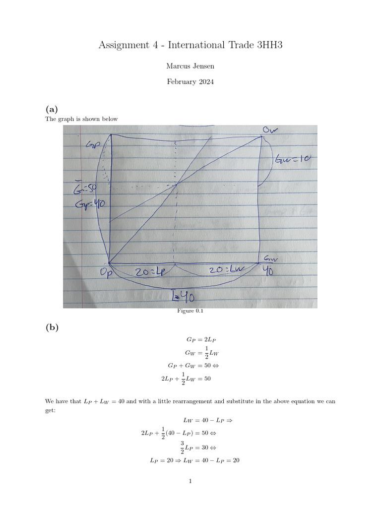Assignment 4 International Trade 3HH3 | PDF | Economies | Economics