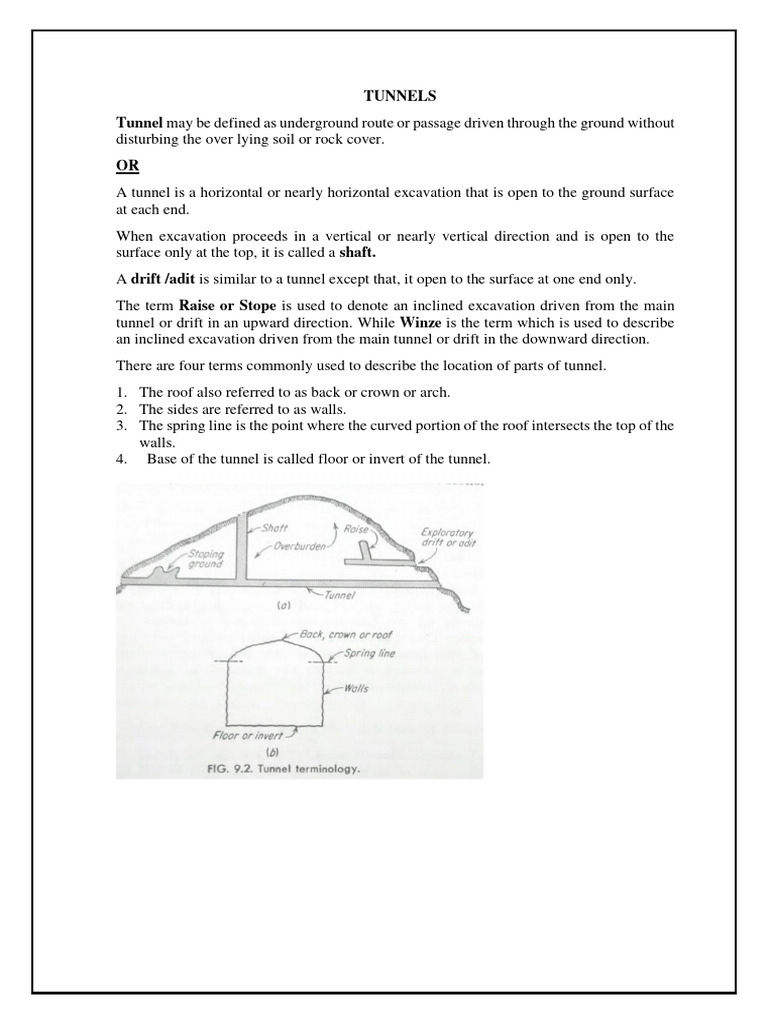 Tunnels | PDF | Tunnel | Rock (Geology)