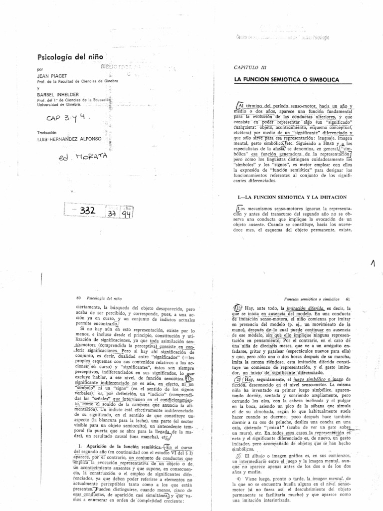 Piaget Psic Niño Cap3y4 | PDF