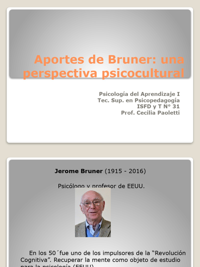 Bruner: Revolución Cognitiva y Cultura | PDF | Mente | Pensamiento
