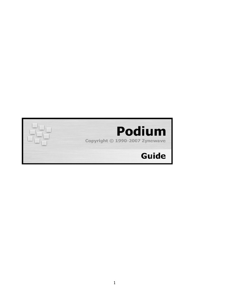 PODIUM - Guia de Usuario de Podium v1.0 | PDF | Archivo de computadora ...