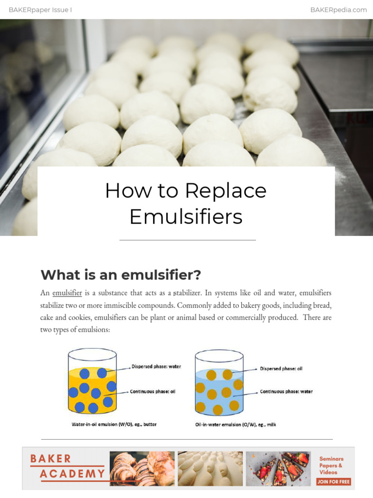 Emulsifier-Replacement BAKERpaper BAKERpedia | Download Free PDF ...