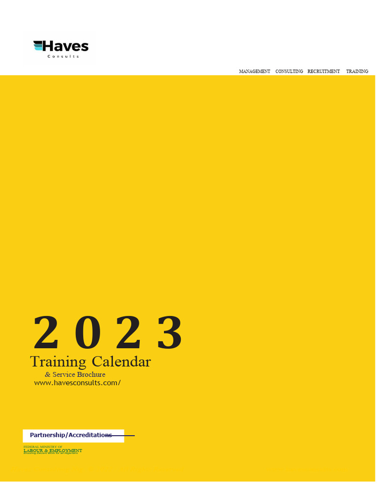 2022 Training Calendar McTimothy Associates Consulting Limited | PDF ...