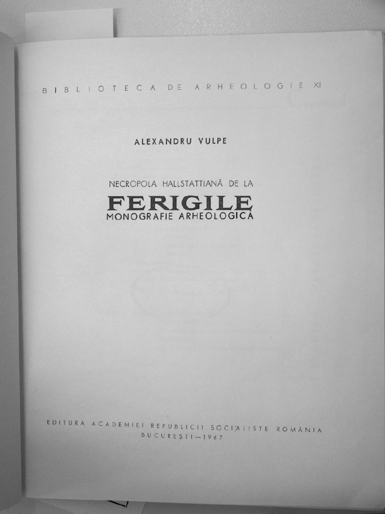 Necropola Hallstattiana de La Ferigile 30 Nolu Yüzük | PDF