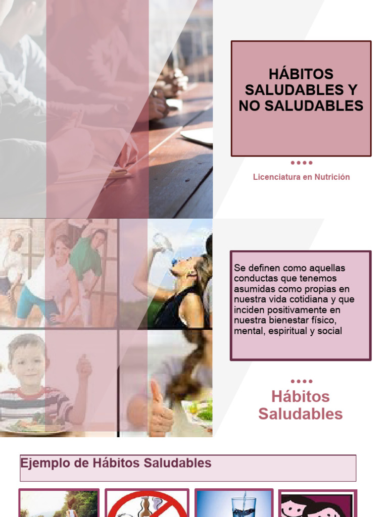 Hábitos Saludables y No Saludables | PDF | Estilo de vida