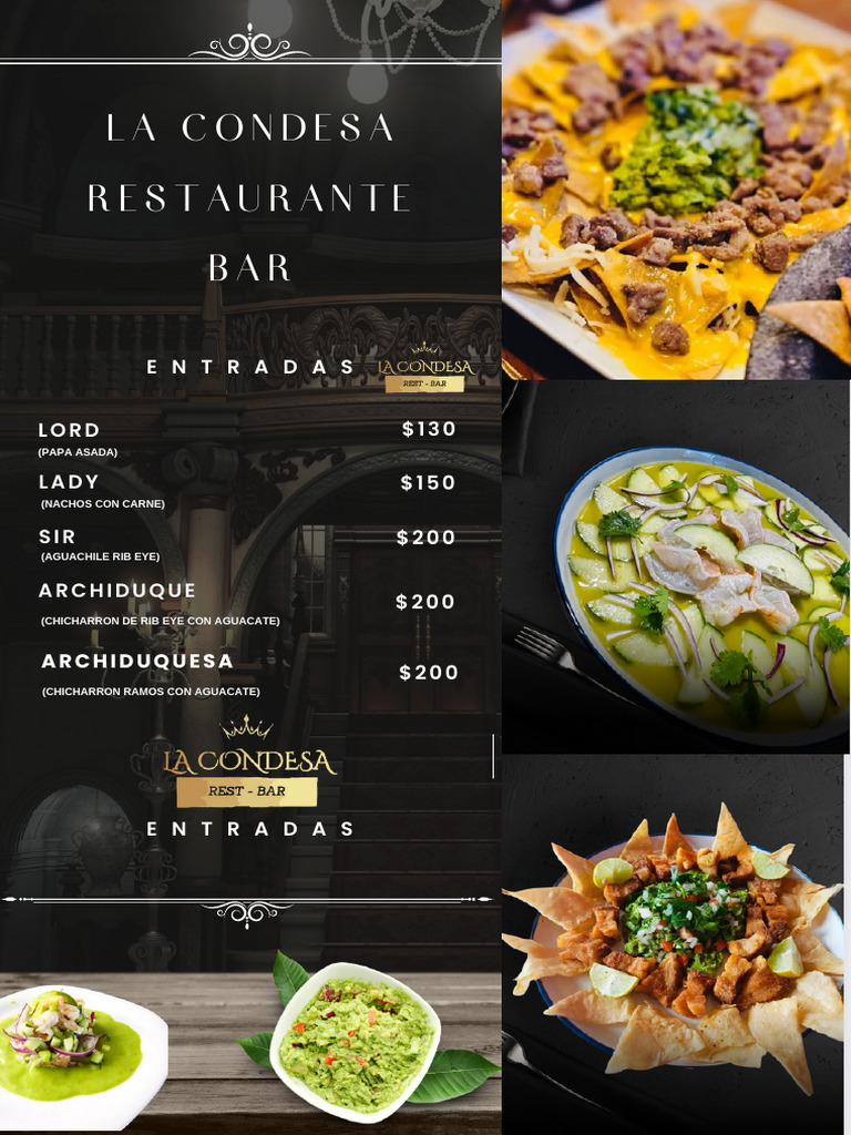 Menú Condesa 2 | PDF | Taco | Cocina