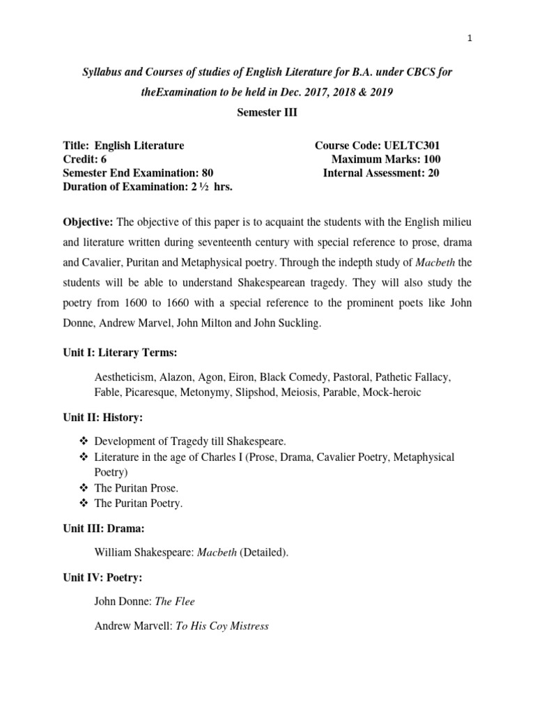 English - Literature 3 6 2017 | PDF | English Literature | Romanticism