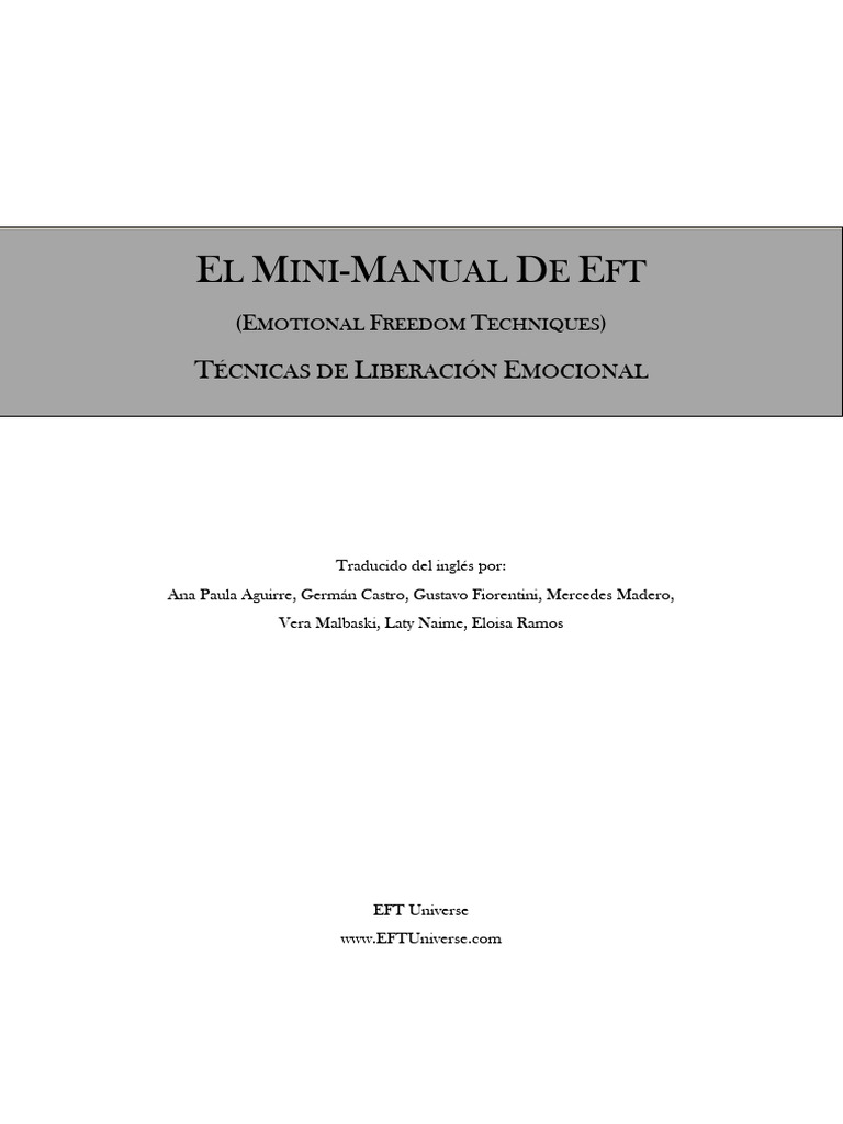 EL Mini-Manual de Eft | PDF | Las emociones | Trauma psicólogico