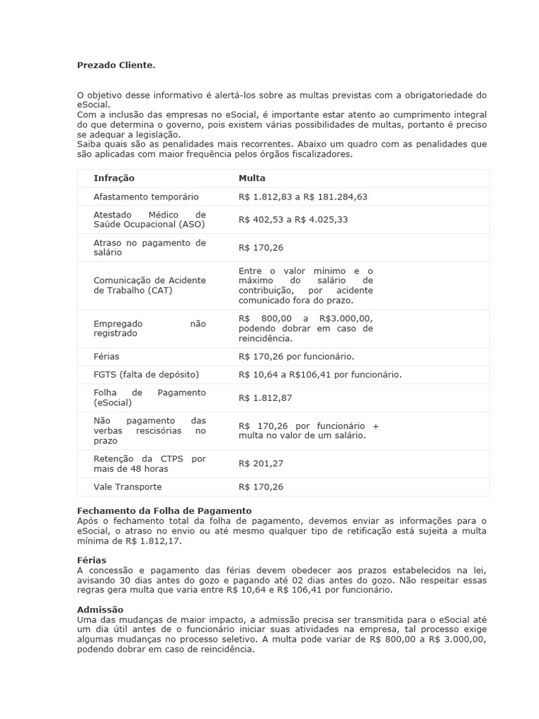 Multas Esocial | PDF
