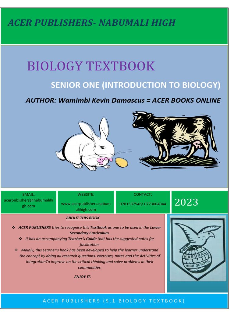 Senior One Biology Textbook PDF | PDF | Life | Plants