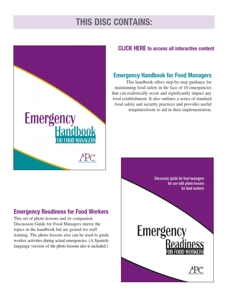 Emergency Handbook For Food Managers | PDF | Waste | Radioactive ...