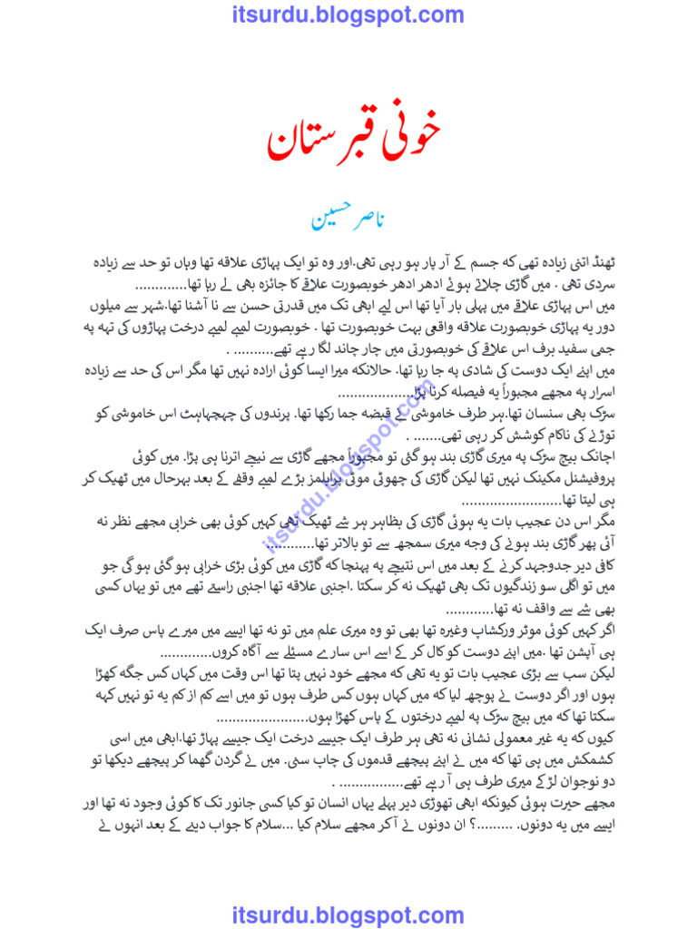 Khoni Qabristan by Nasir Hussain | PDF