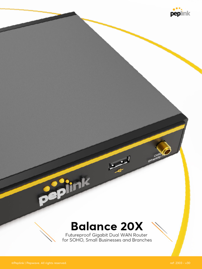 Peplink Balance 20x Datasheet | PDF | Wi Fi | Wide Area Network