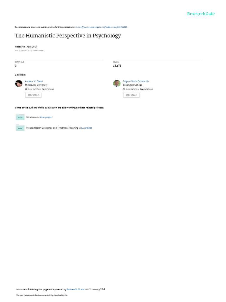 The Humanistic Perspective in Psychology | PDF | Humanistic Psychology ...