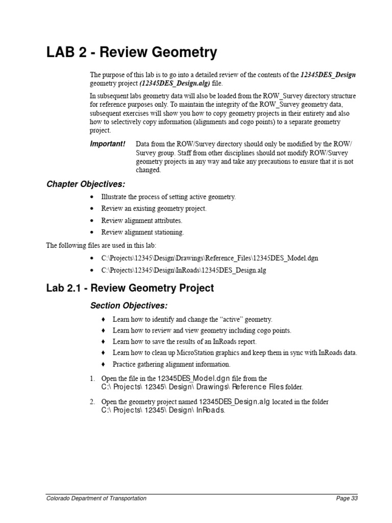 Lab 02 - Review Geometry | PDF | Menu (Computing) | Computer File