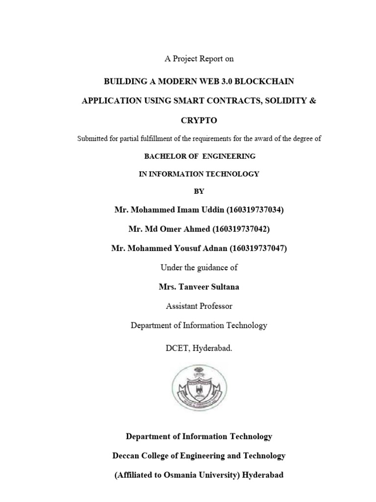 Report L-Building A Modern Web 3.0 Web Application - 34,42,47 | PDF ...