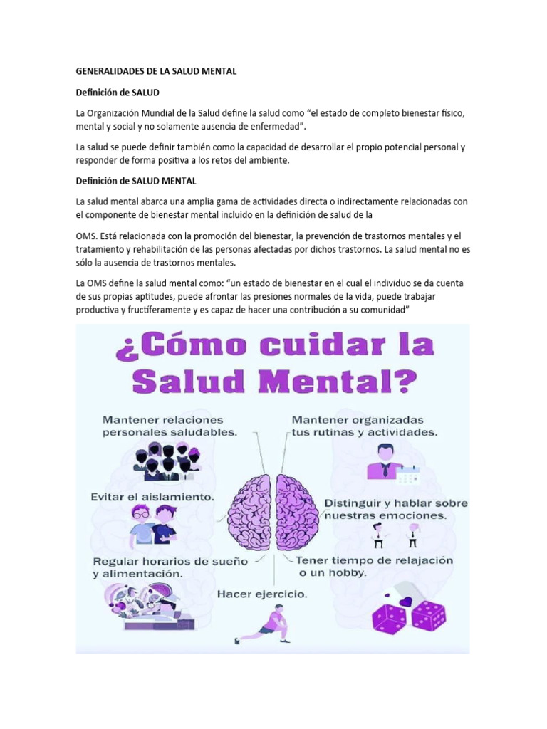 Salud Mental y Manejo del Estrés | PDF | Estrés (biología) | Salud mental