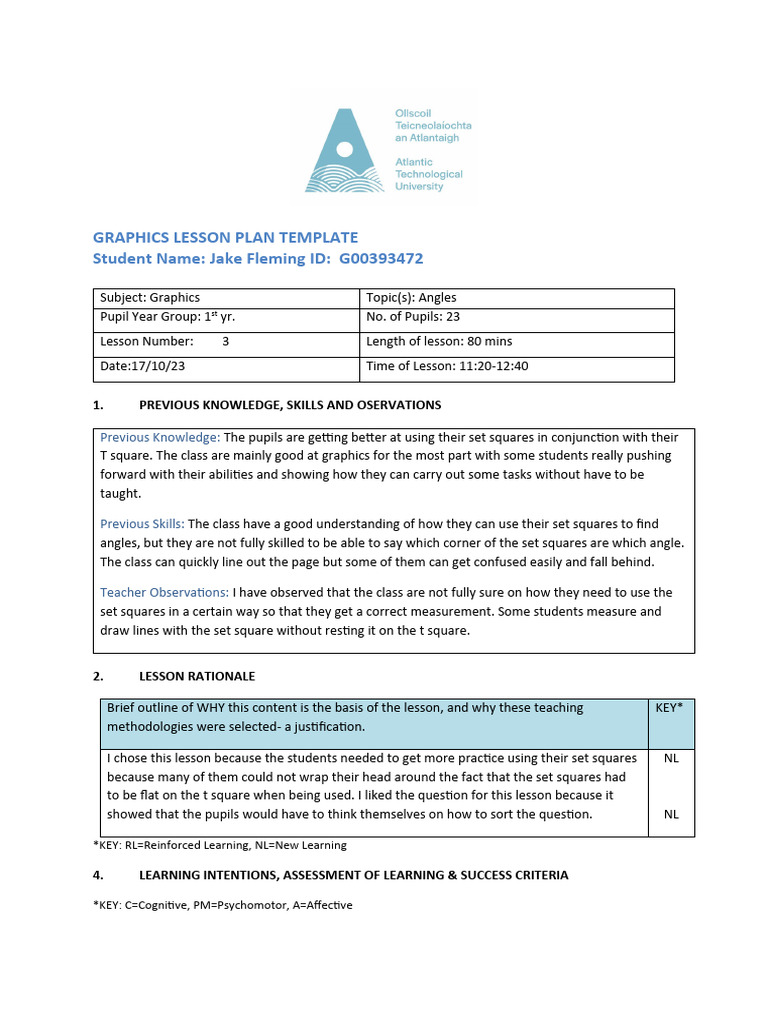 w3 Weebly Graphics Lesson Plan | PDF | Lesson Plan | Knowledge