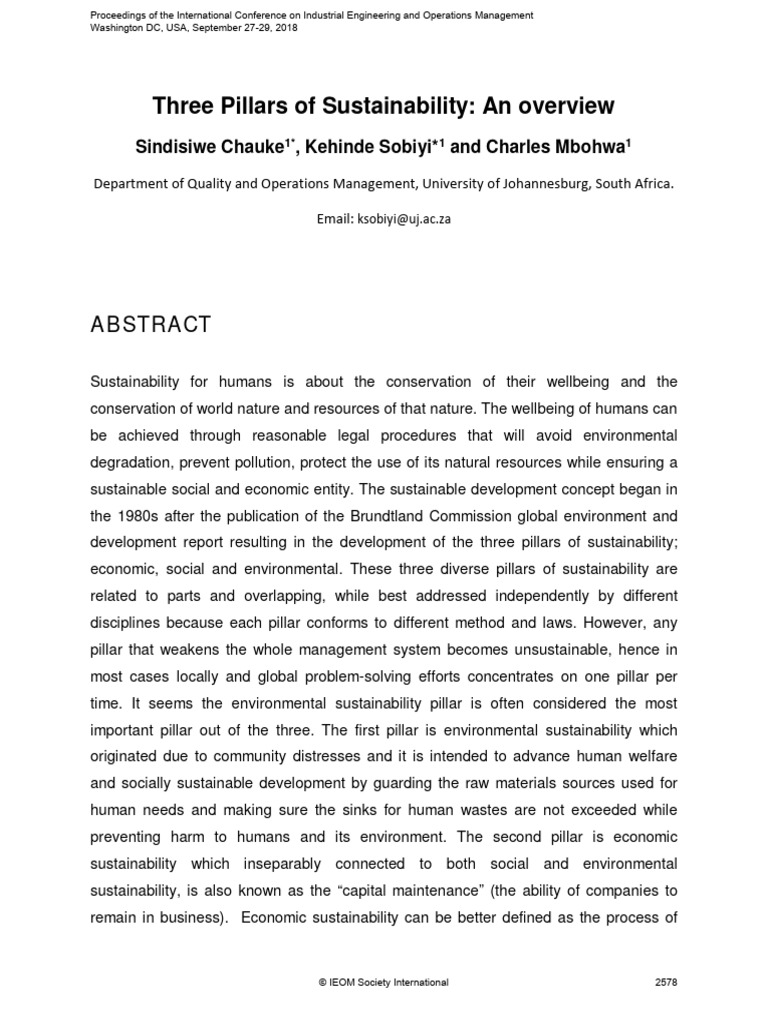 503three Pillars of Sustainability | PDF | Sustainability | Sustainable ...