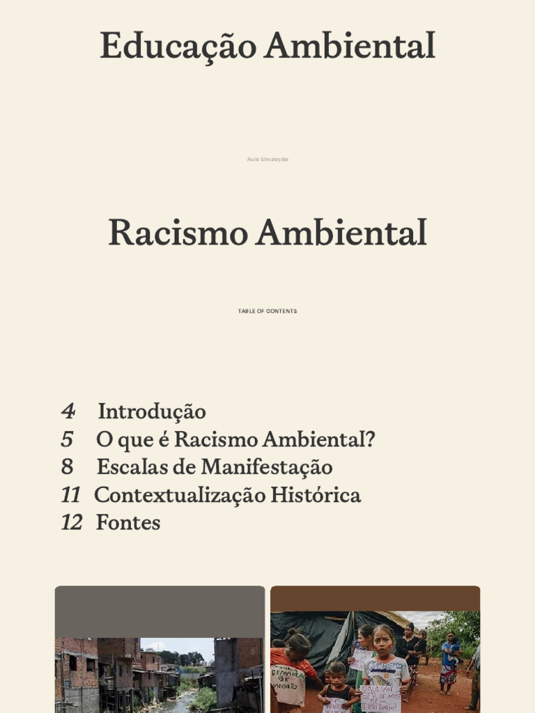 Aula Racismo Ambiental pt1 2023 7 30 22 55 33 | PDF