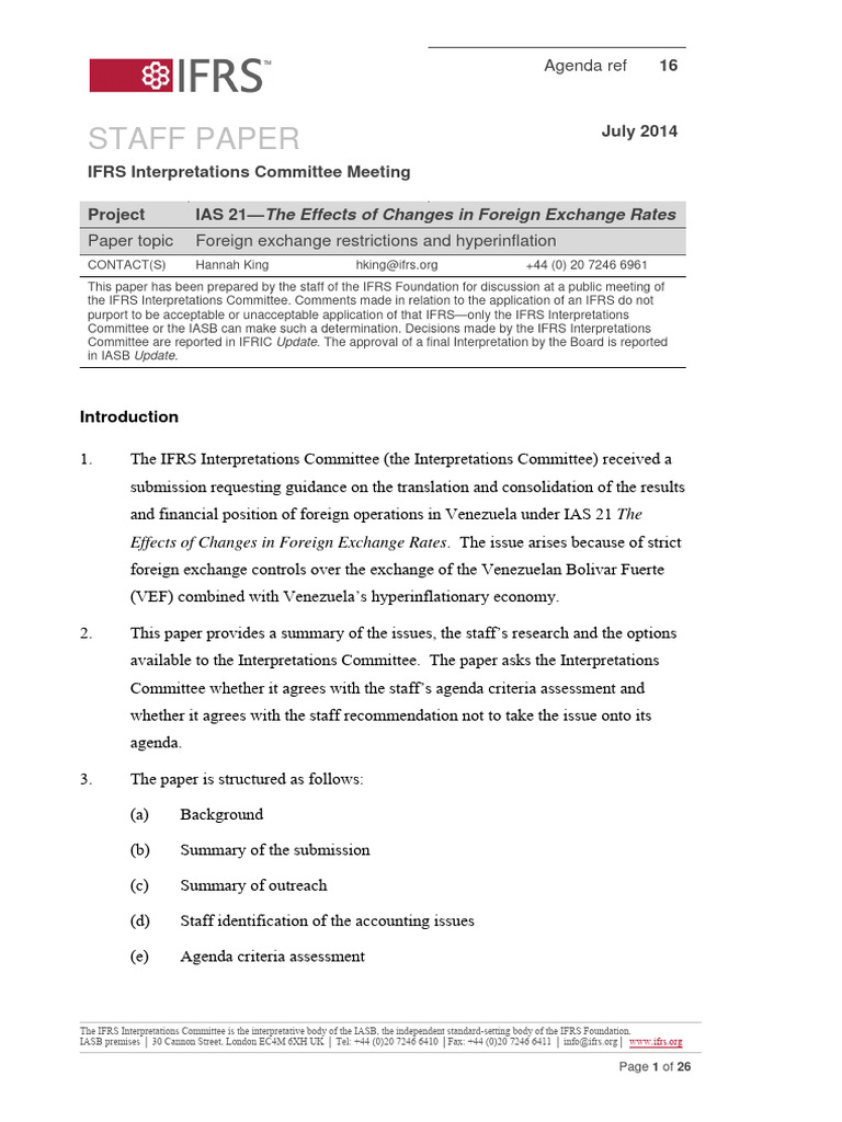 IAS 21: Foreign Exchange Issues in Venezuela | PDF | International ...