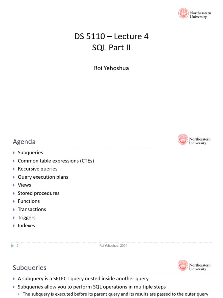 Lecture 4 Sql Part Ii Pdf Database Transaction Database Index
