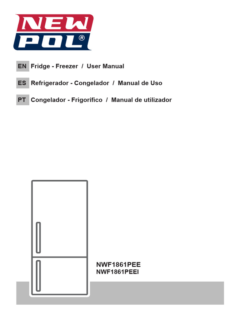 Manual de Usuario Congelador New Pol Nwf1861pee | PDF | Refrigerator | Ac Power Plugs And Sockets