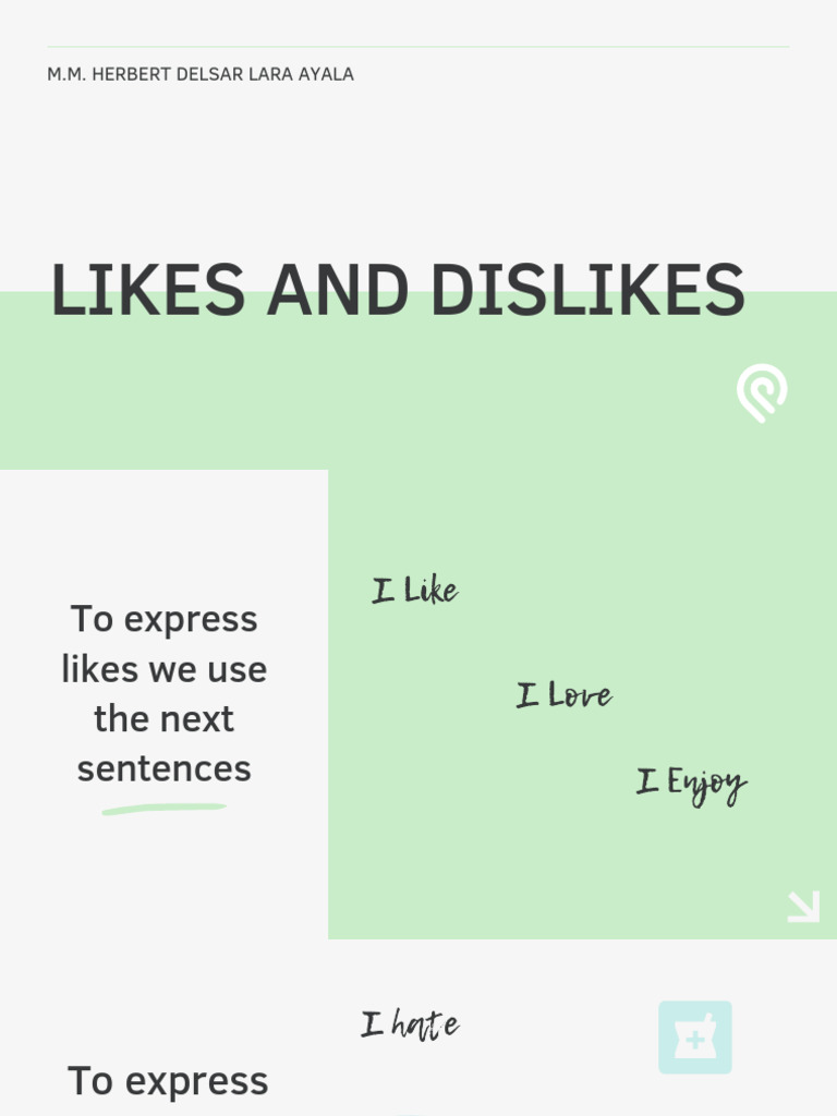 Understanding Likes and Dislikes | PDF