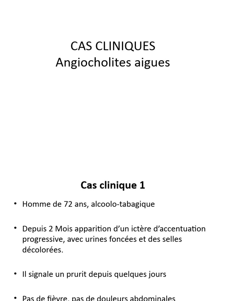 Auto-Évaluation Formative Angiocholite Aigue | PDF | Gastroentérologie ...