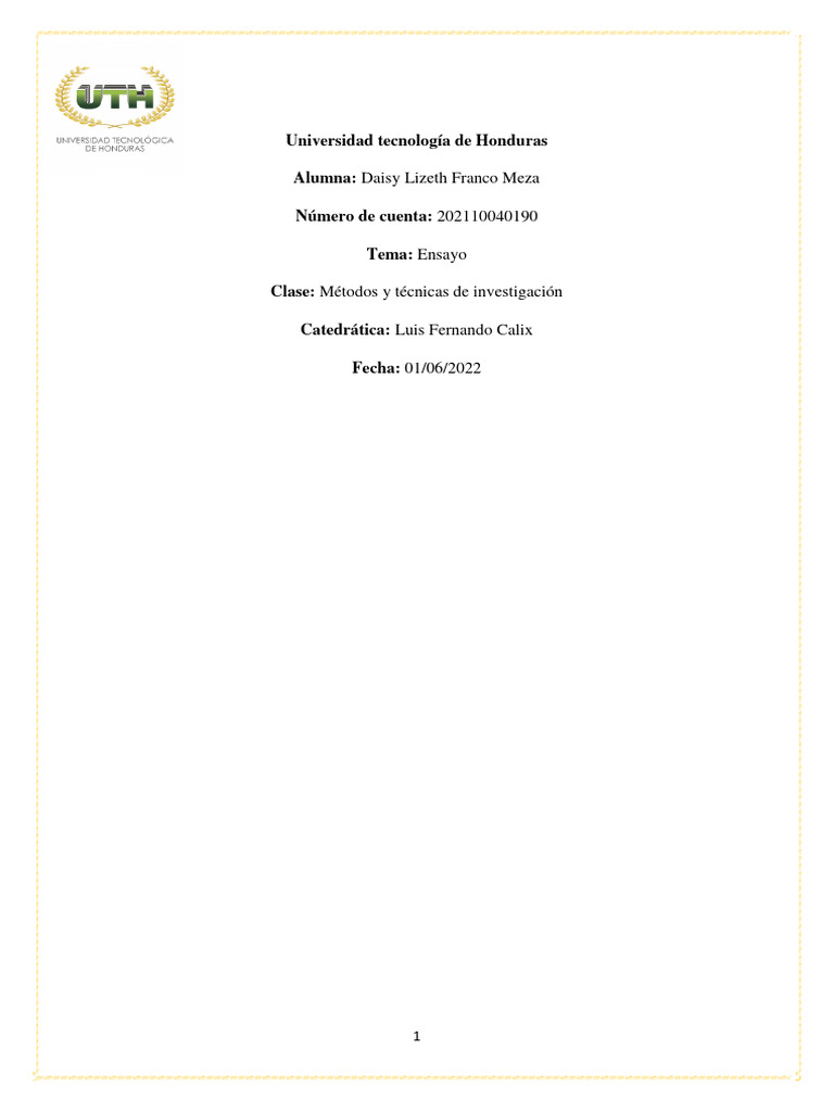 Ensayo Daisy Franco | PDF