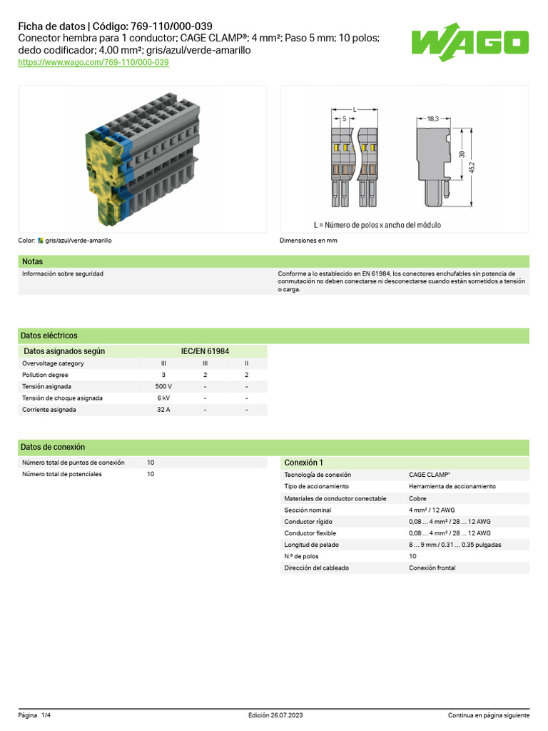 WAGO 769-110 000-039es MX | PDF