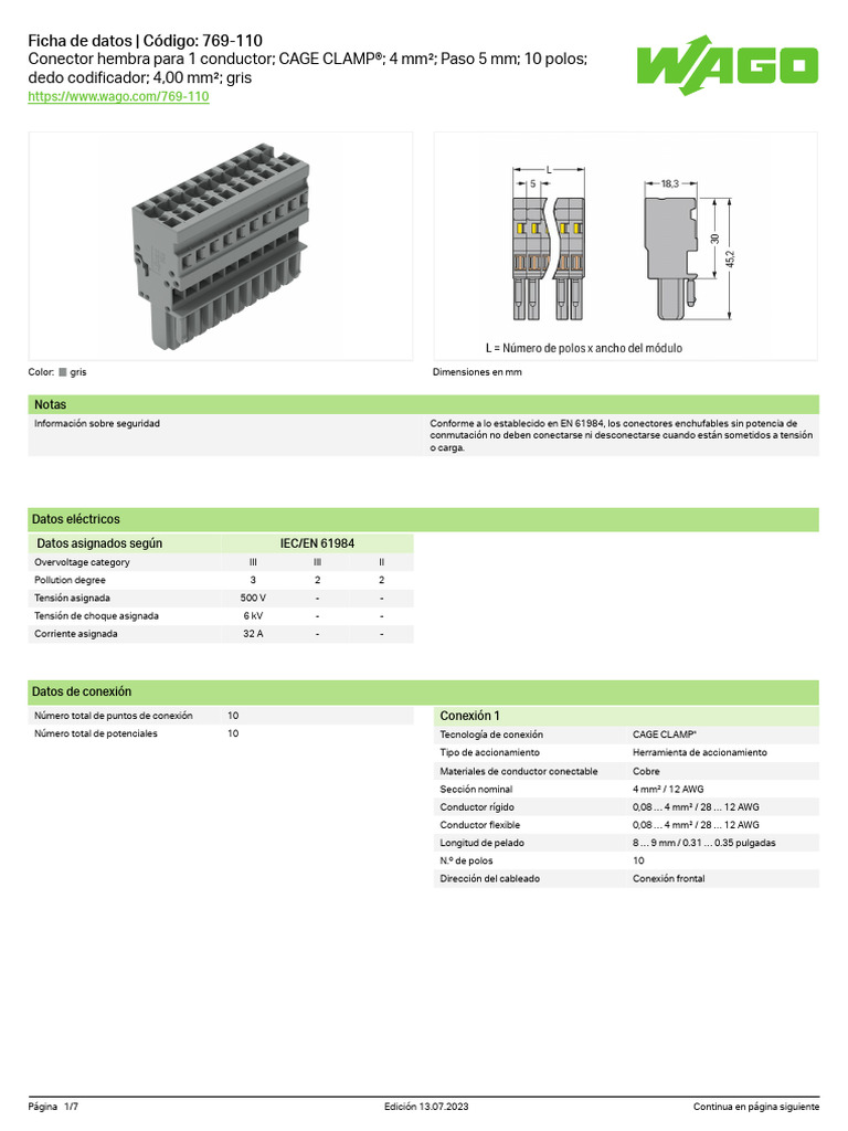 WAGO 769-110es MX | PDF