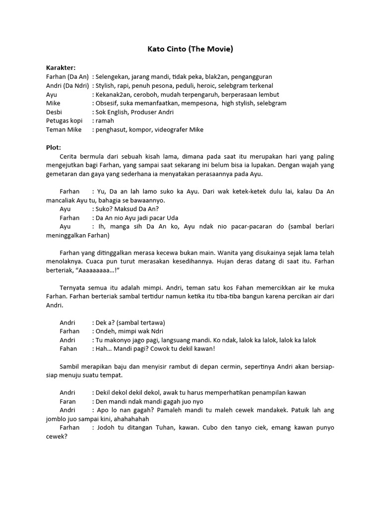 Kato Cinto - The Movie | PDF