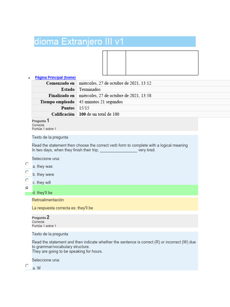 Assignment 1 Questionnaire U1 Primer Intento 2024 | PDF