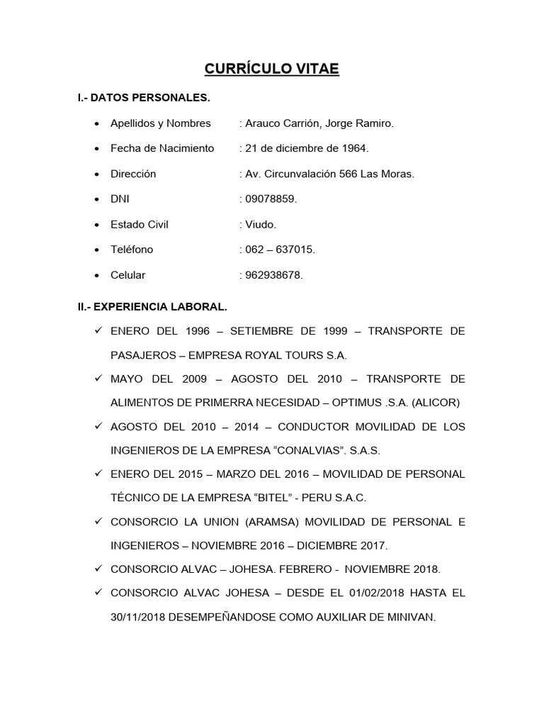 CURRÍCULO VITAE Ramiro | PDF