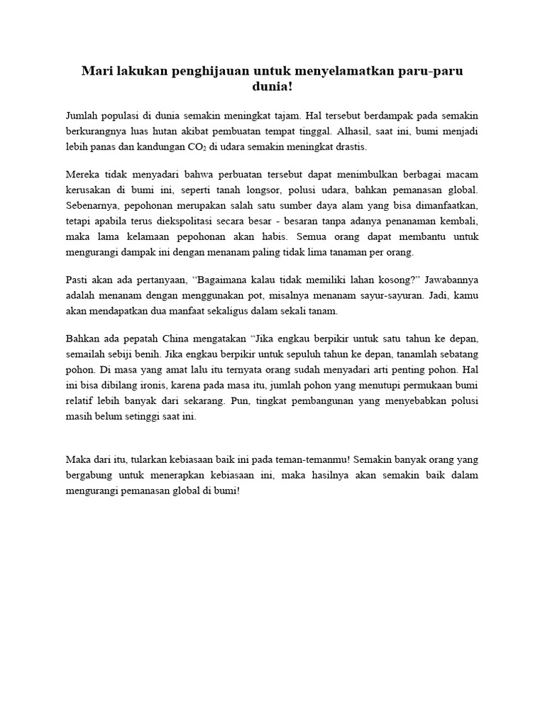 Teks Public Speaking Bahasa Inggris | PDF